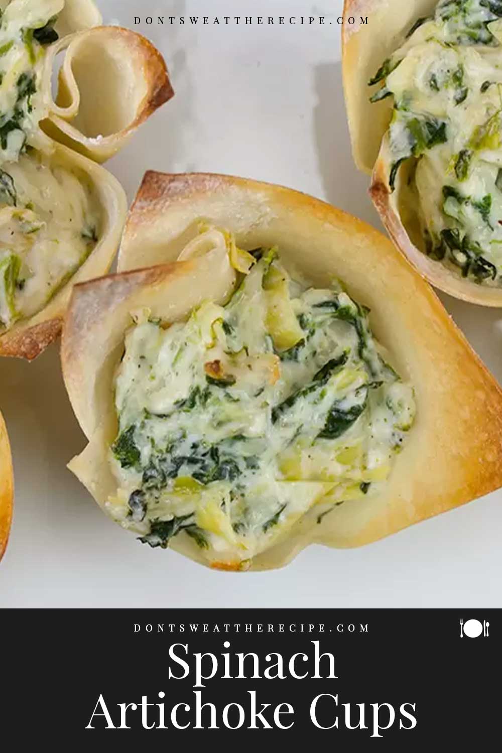 Spinach Artichoke Cups - Don't Sweat The Recipe
