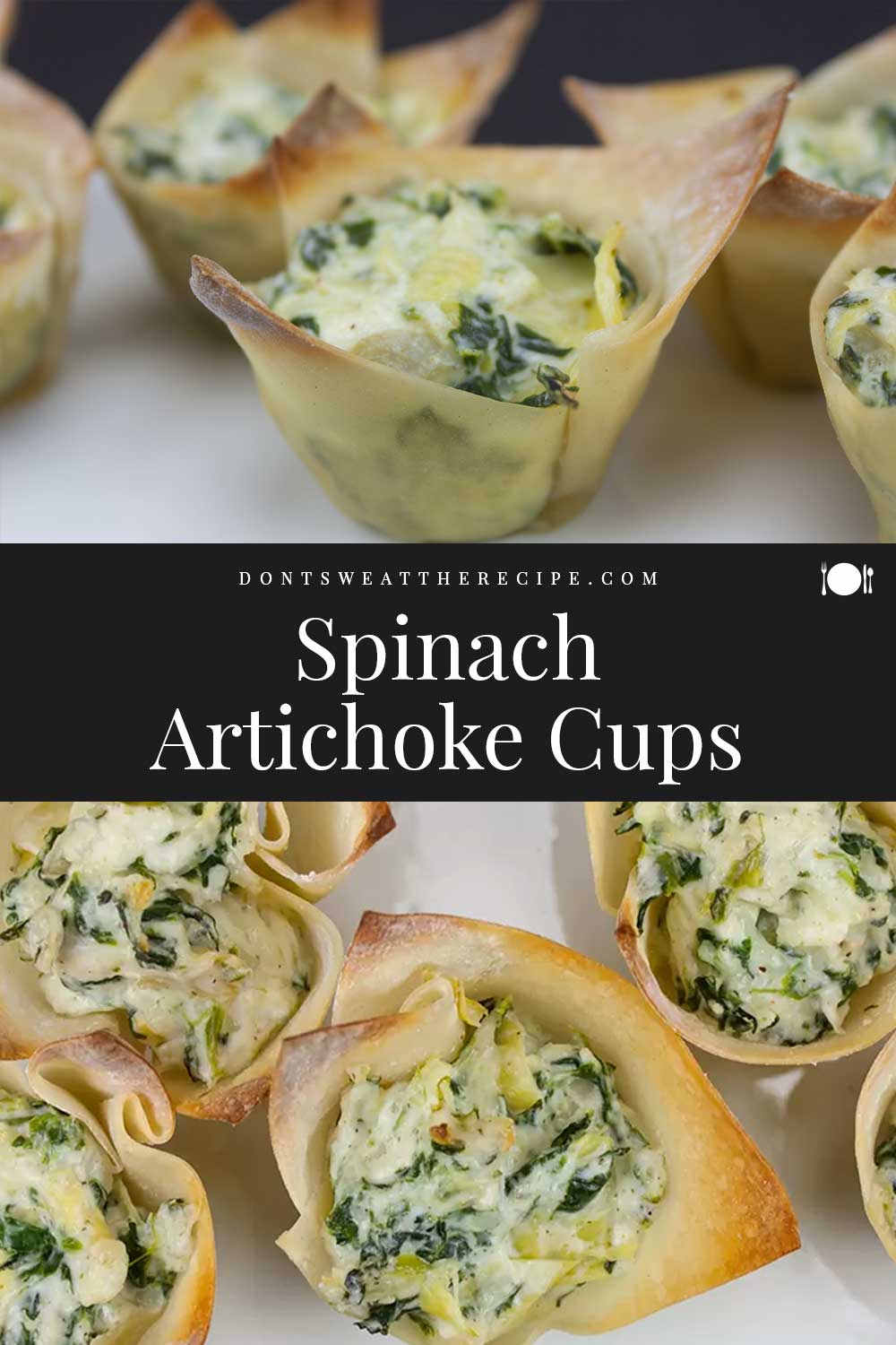 Spinach Artichoke Cups - Don't Sweat The Recipe