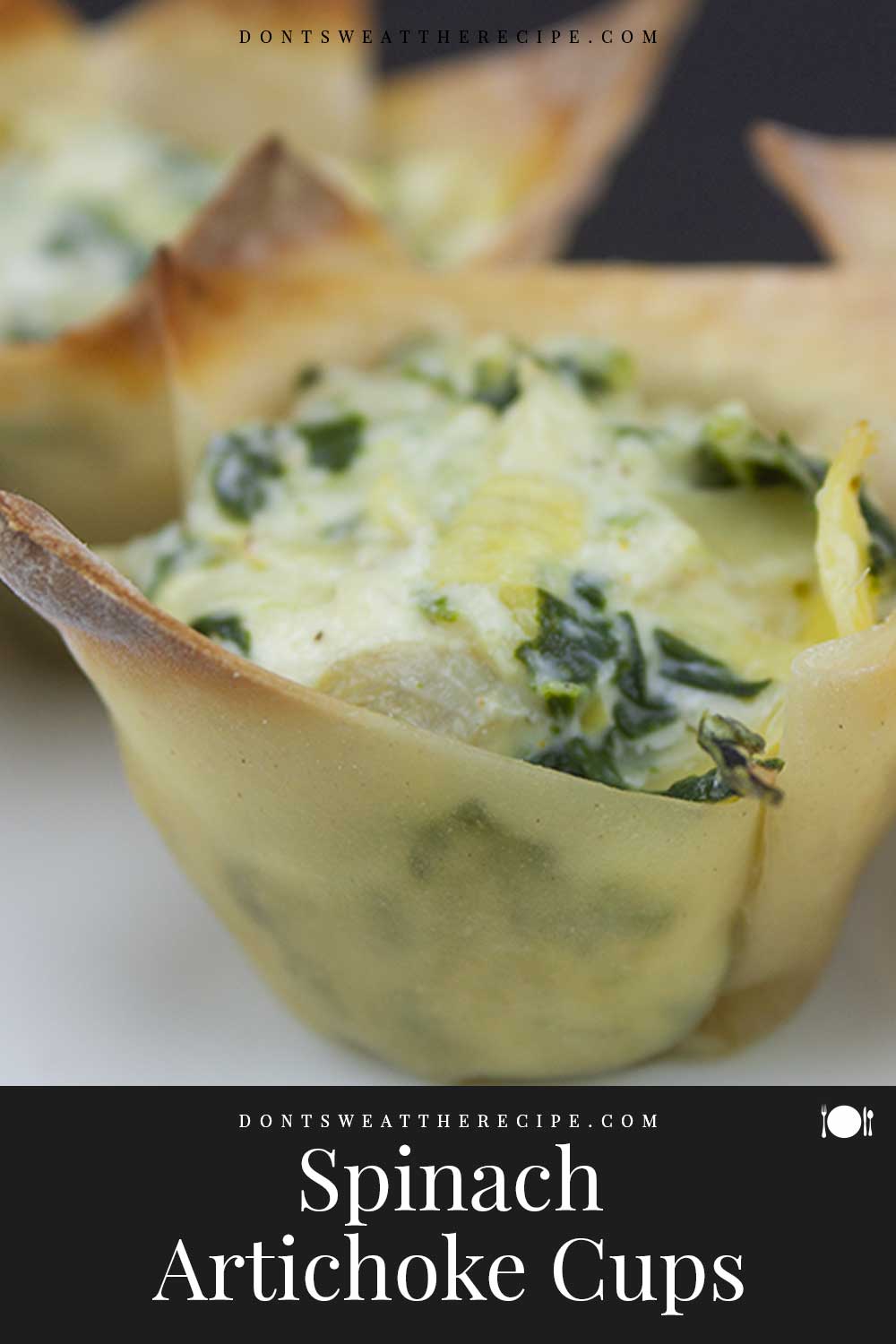 Spinach Artichoke Cups - Don't Sweat The Recipe