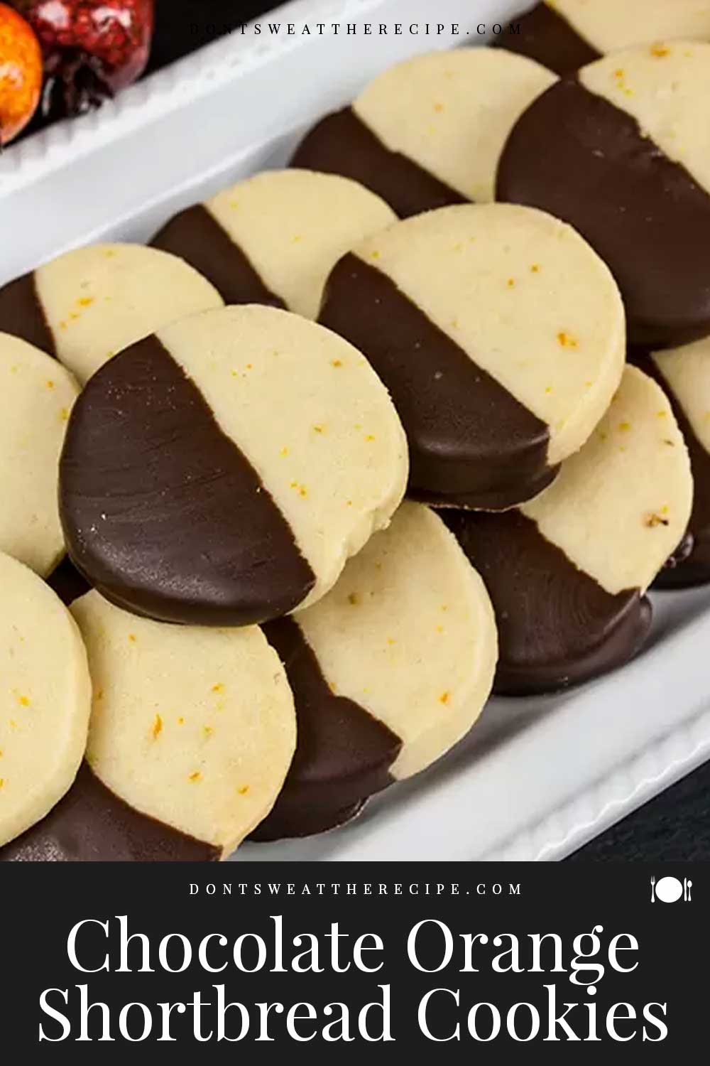 Slice and Bake Chocolate Orange Shortbread Cookies - Don't Sweat The Recipe