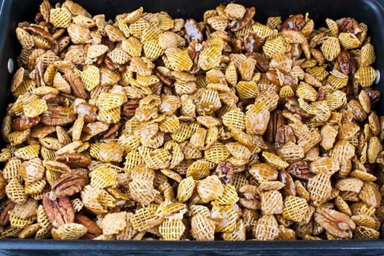 Praline Crunch Snack Mix - Don't Sweat The Recipe