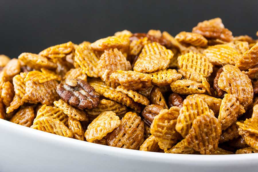 Praline Crunch Snack Mix - Don't Sweat The Recipe