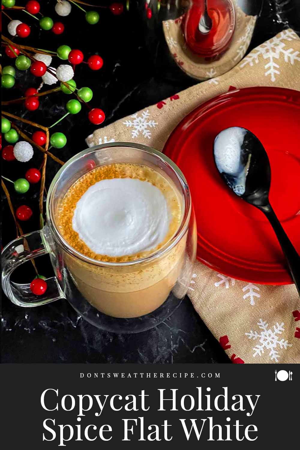 Copycat Holiday Spice Flat White - Don't Sweat The Recipe