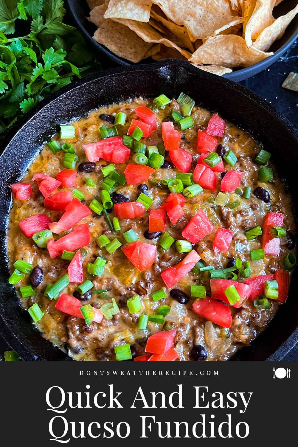 Quick And Easy Queso Fundido With Ground Beef - Don't Sweat The Recipe