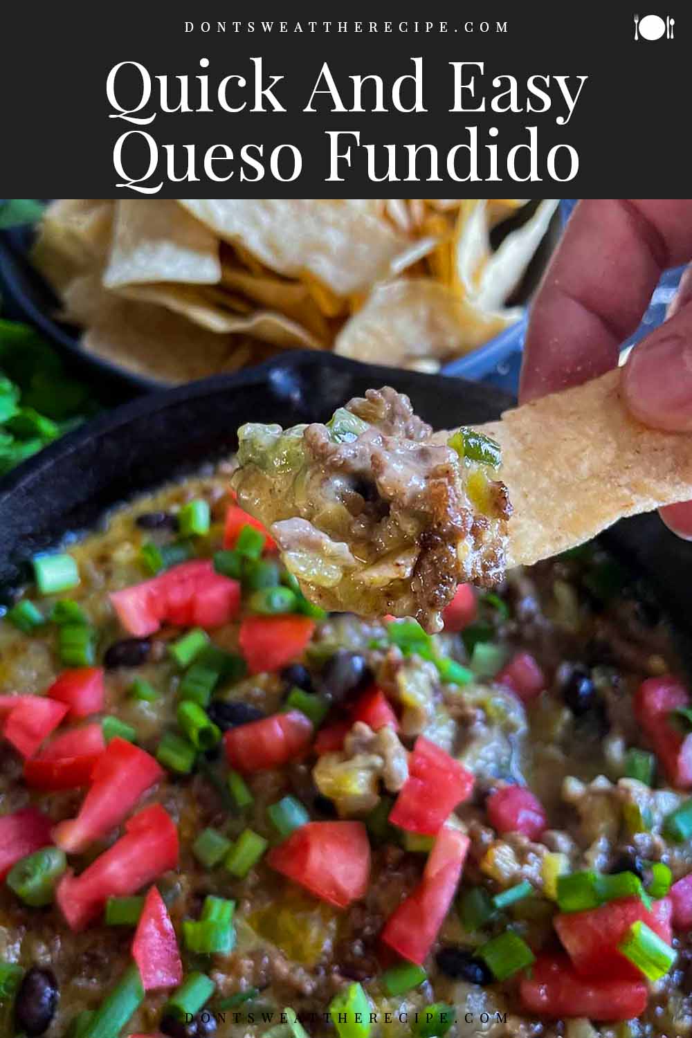 Quick And Easy Queso Fundido With Ground Beef - Don't Sweat The Recipe