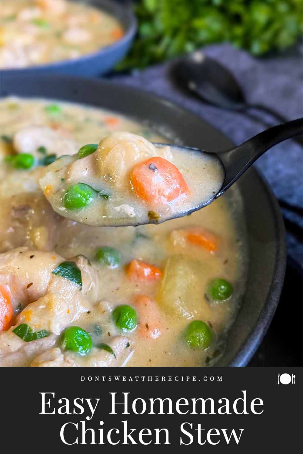 Easy Creamy One Pot Chicken Stew - Don't Sweat The Recipe