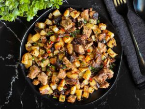 Smoked Brisket Hash - Don't Sweat The Recipe