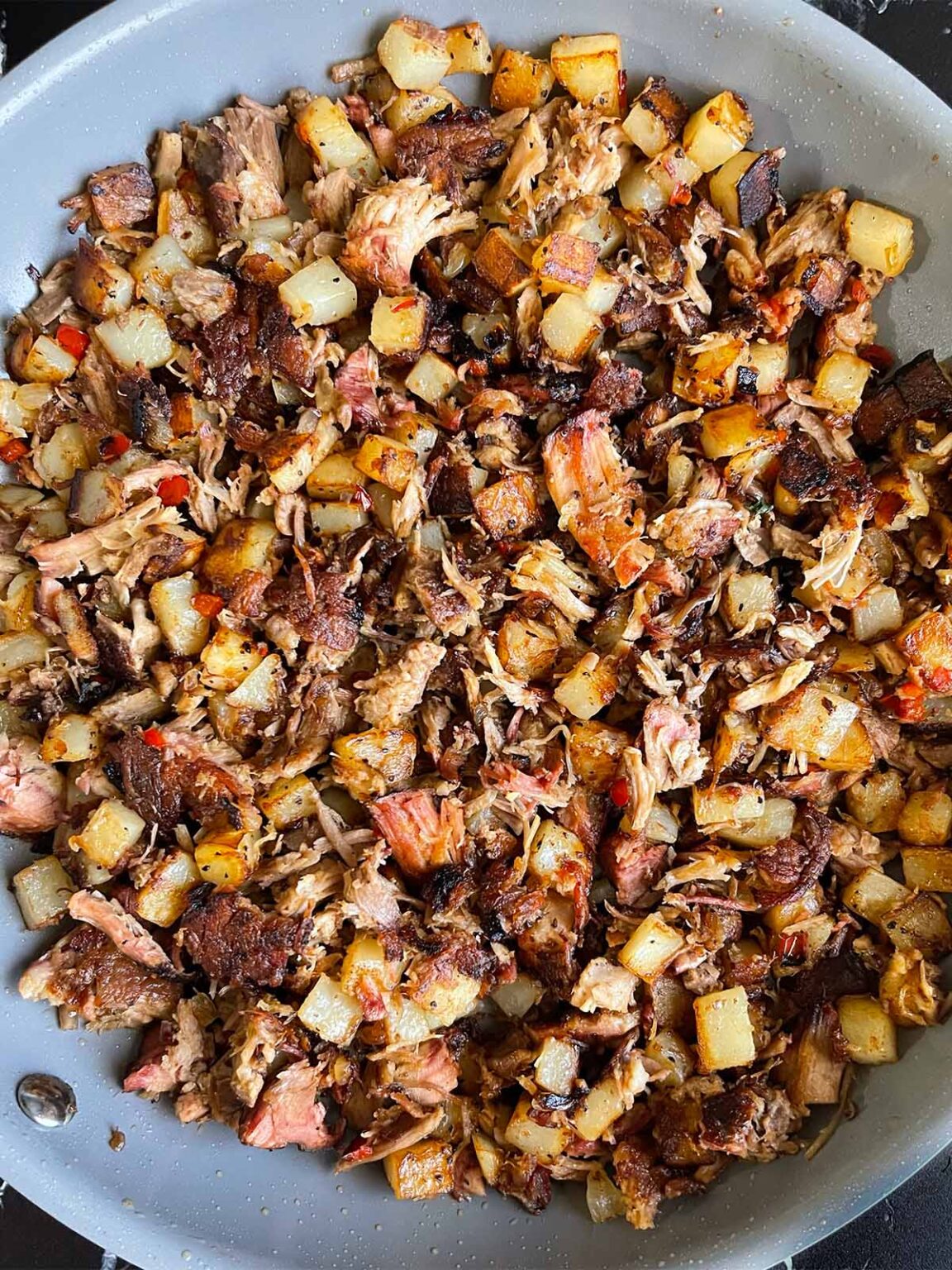 Smoked Pulled Pork Hash - Don't Sweat The Recipe