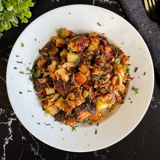 Smoked Pulled Pork Hash - Don't Sweat The Recipe