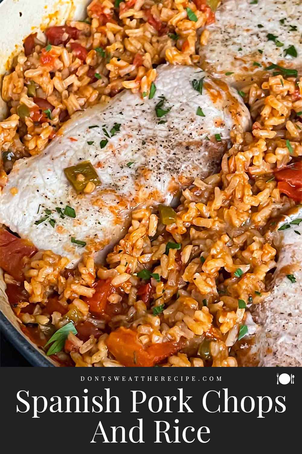Spanish Pork Chops and Rice - Don't Sweat The Recipe
