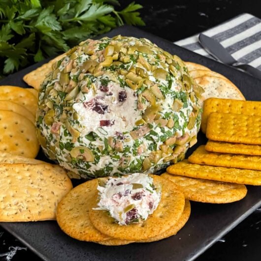 Easy Olive Cheese Ball - Don't Sweat The Recipe