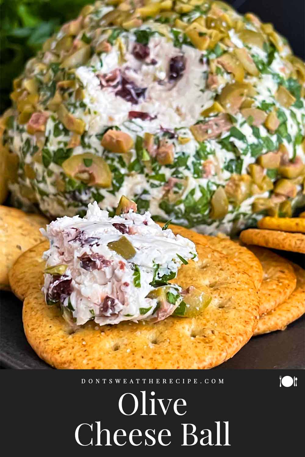 Easy Olive Cheese Ball - Don't Sweat The Recipe