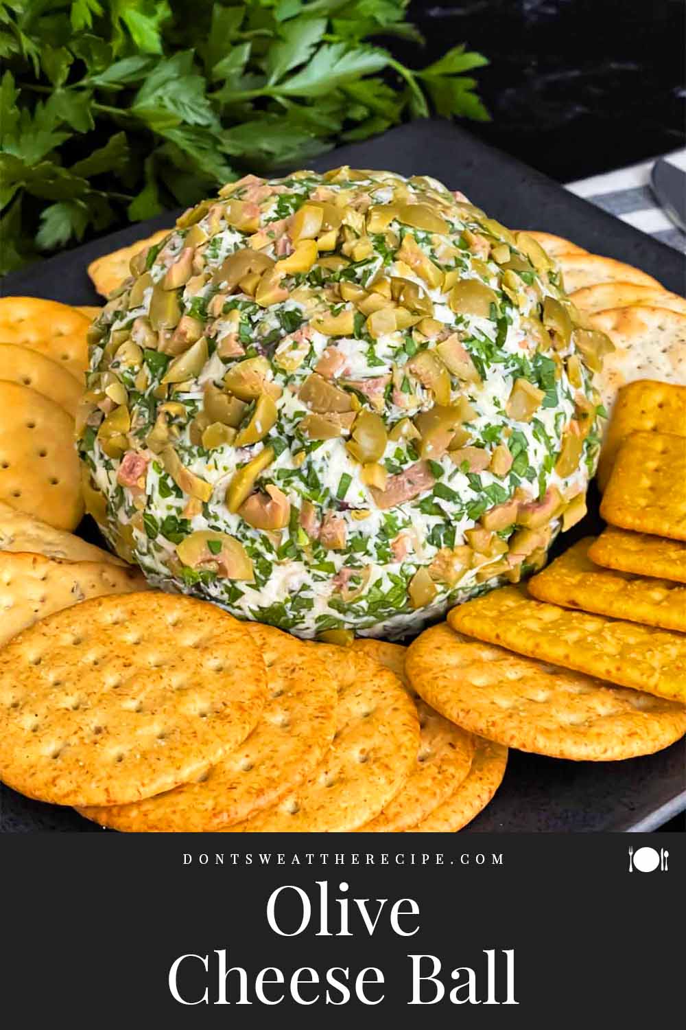 Easy Olive Cheese Ball - Don't Sweat The Recipe
