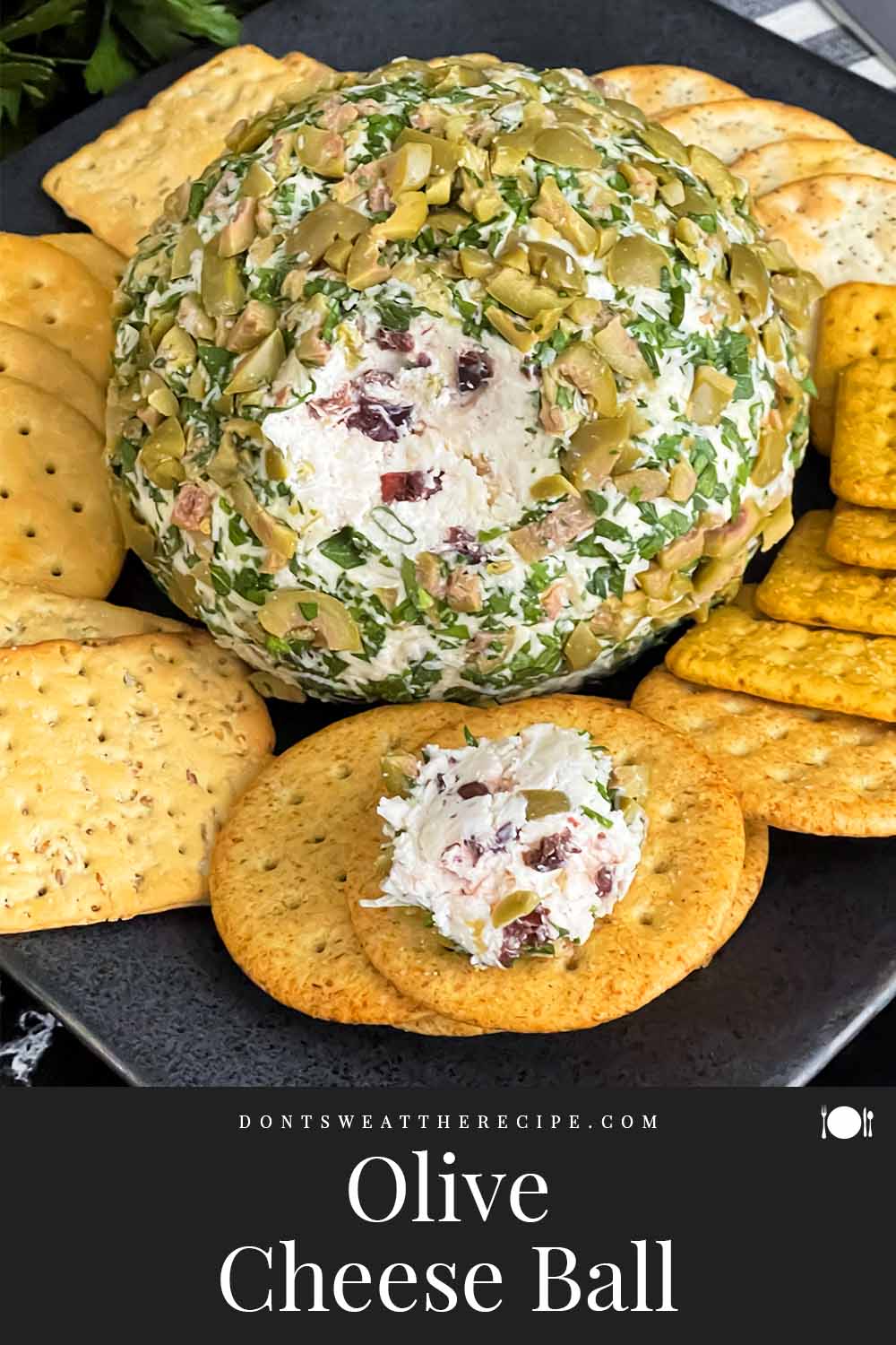 Easy Olive Cheese Ball - Don't Sweat The Recipe