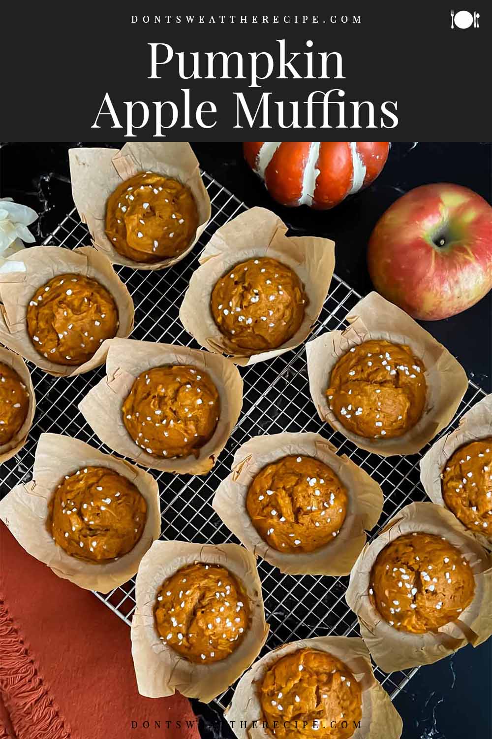 Pumpkin Apple Muffins - Don't Sweat The Recipe