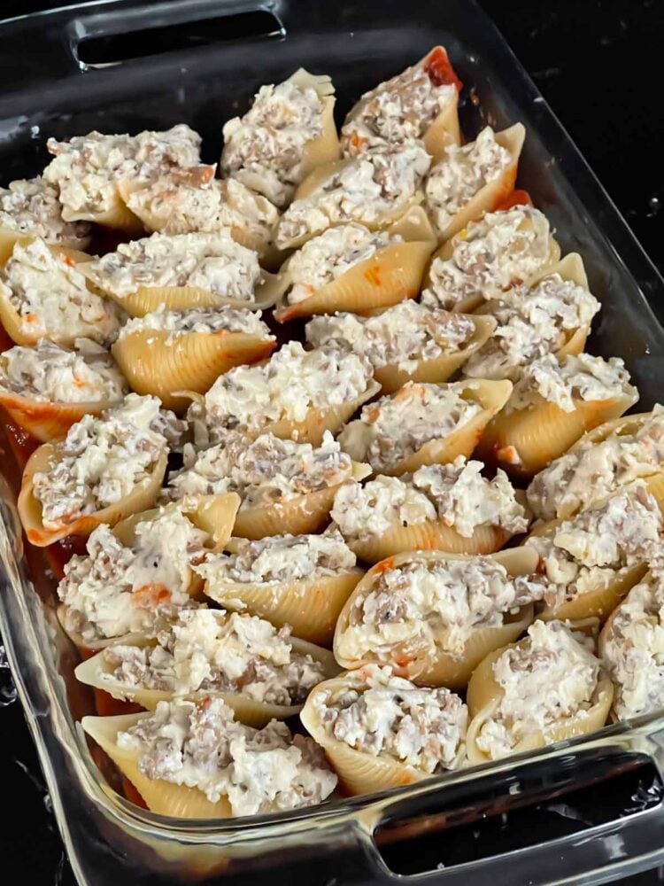 Italian Sausage Stuffed Shells - Don't Sweat The Recipe