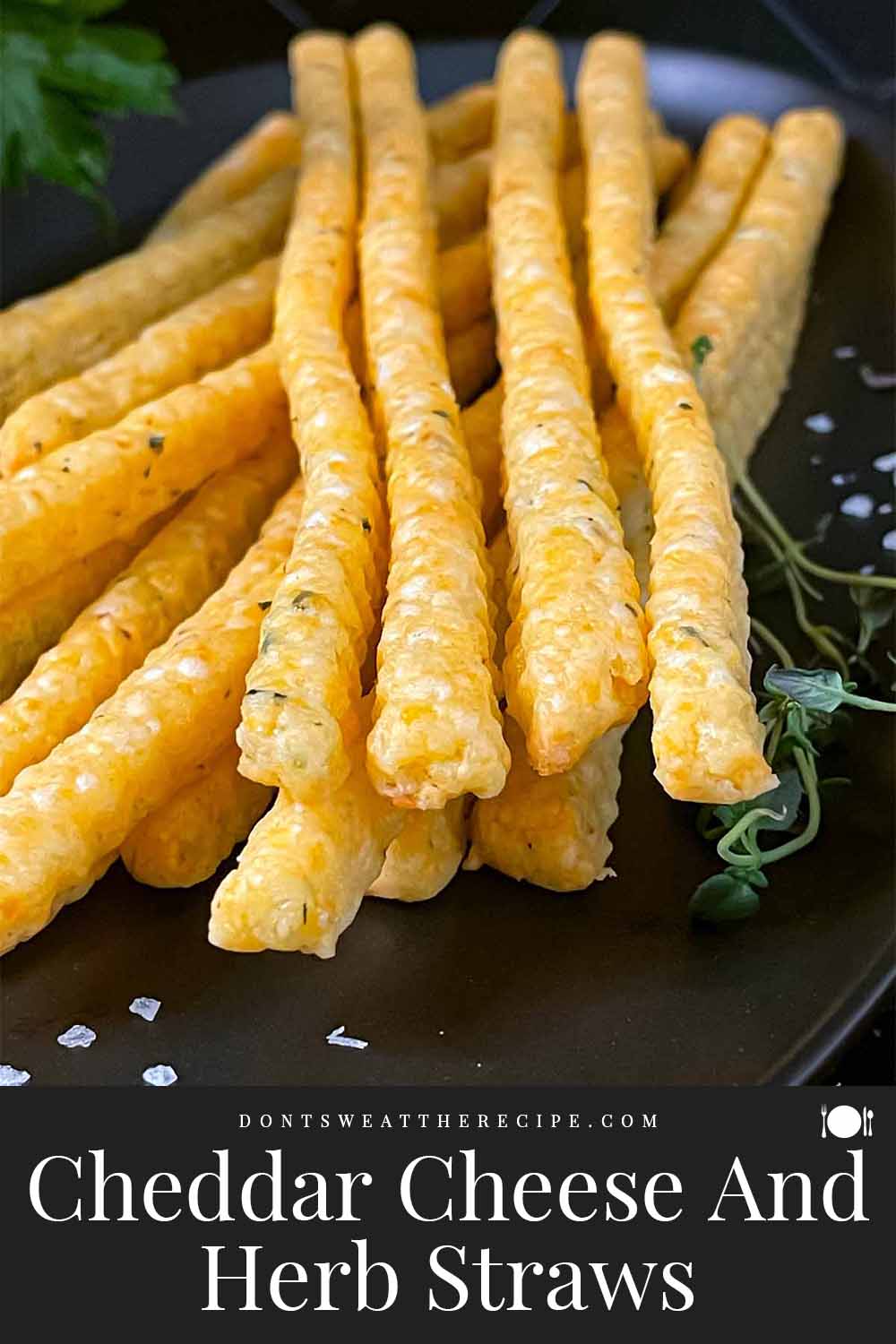 Cheddar Cheese and Herb Straws - Don't Sweat The Recipe