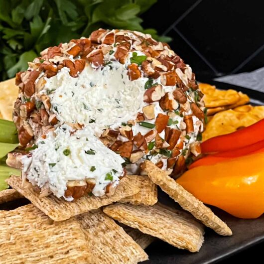 Garlic Herb Cheese Ball - Don't Sweat The Recipe