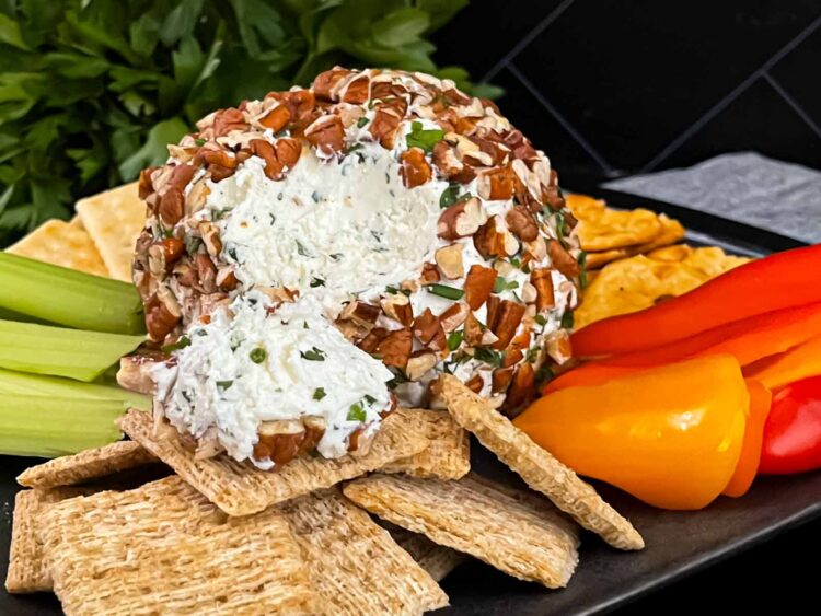 Garlic Herb Cheese Ball - Don't Sweat The Recipe