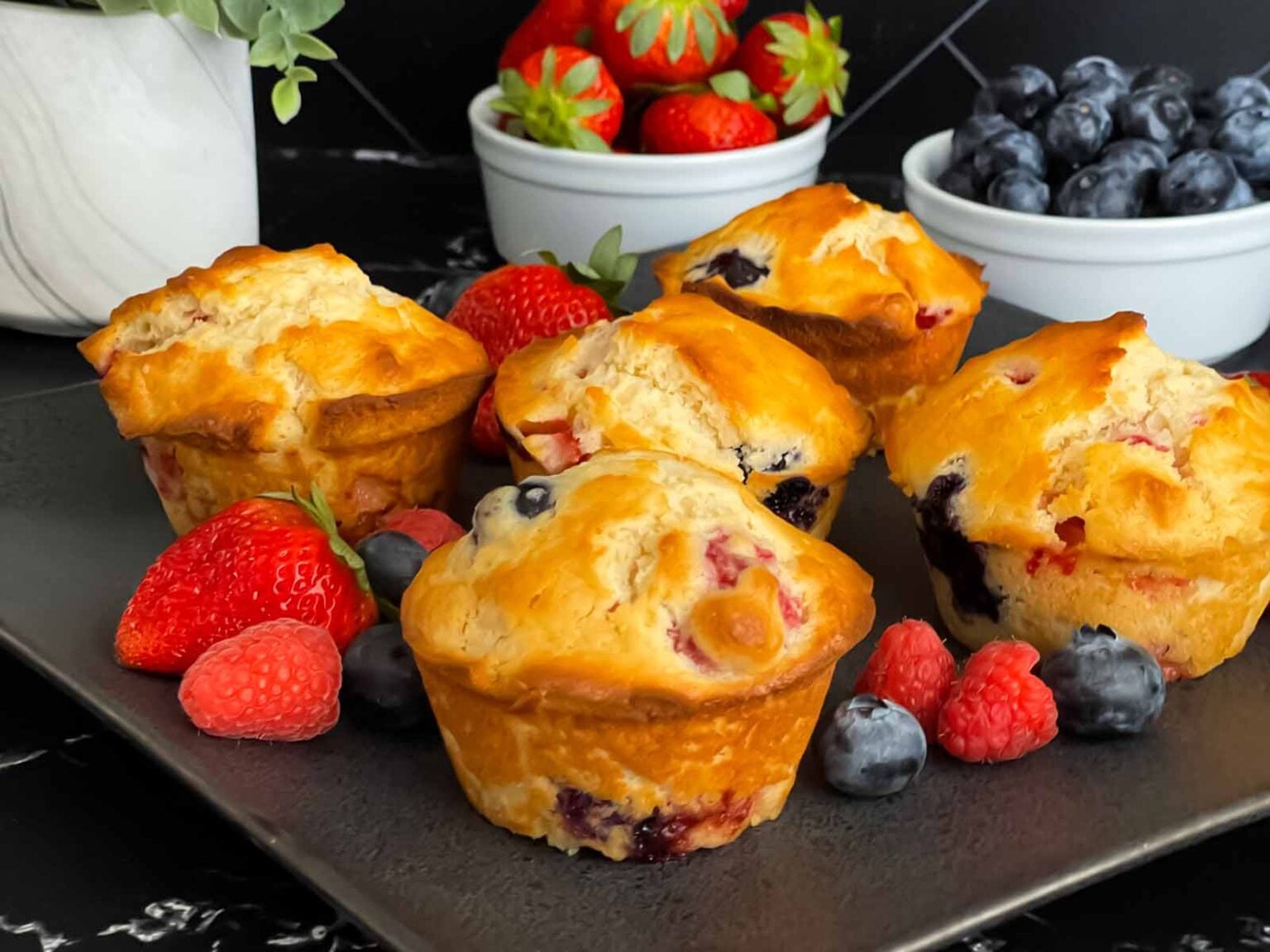 Mixed Berry Muffins - Don't Sweat The Recipe