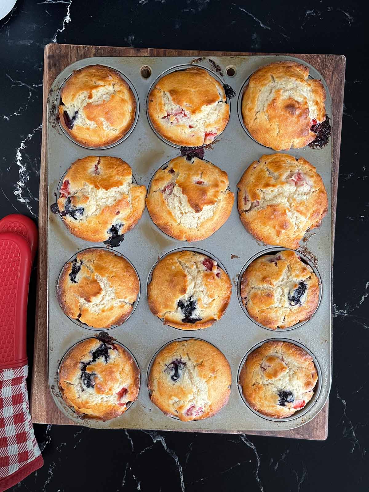 Mixed Berry Muffins - Don't Sweat The Recipe