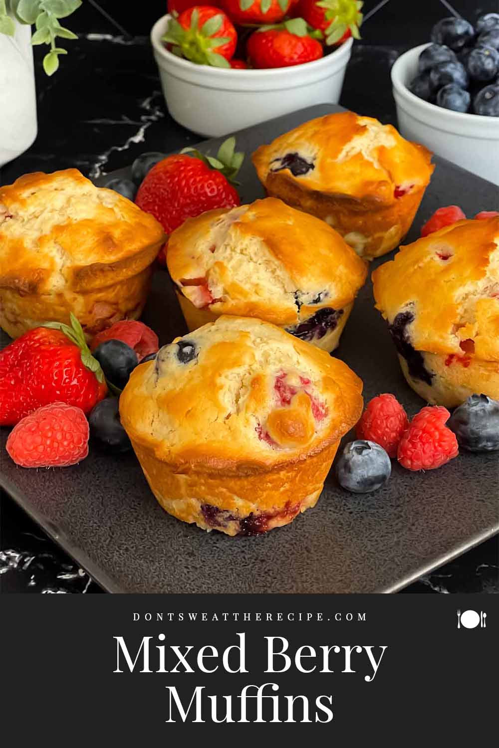 Mixed Berry Muffins - Don't Sweat The Recipe