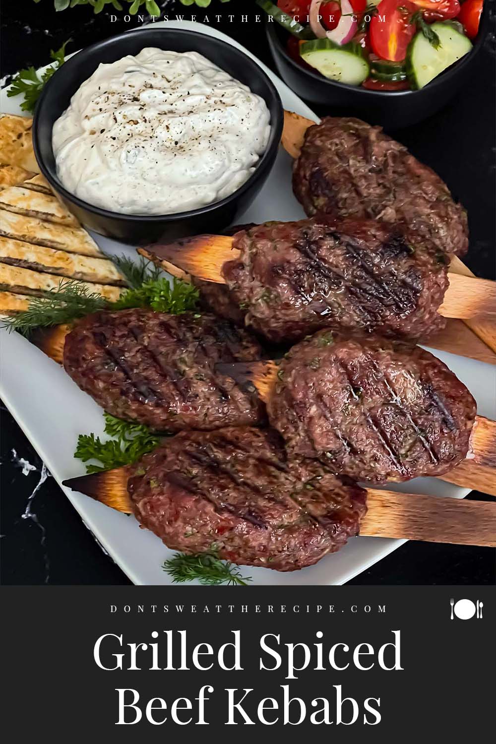 Grilled Spiced Beef Kebabs (Kofta) - Don't Sweat The Recipe
